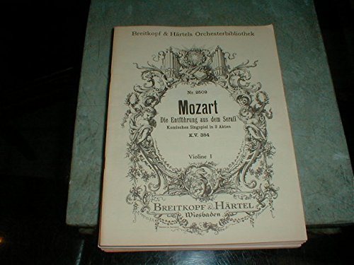Mozart Il Seraglio Opera Full Set of 23 Orchestral Parts: Mozart ...