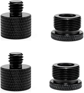 4 Pcs Mic Stand Adapter Mic Thread Adapter Set, 5/8 Female to 3/8 Male ...