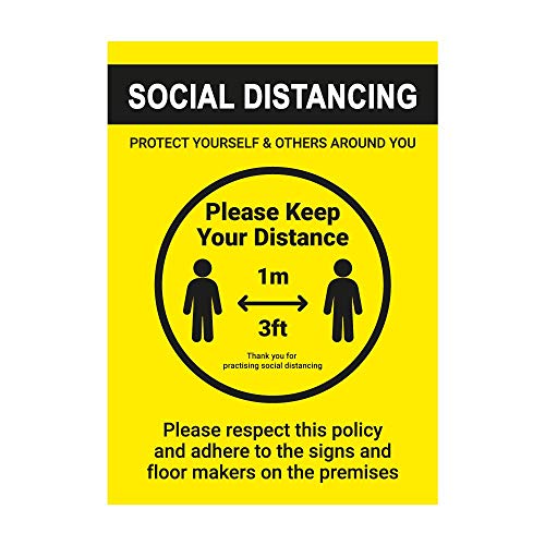 Please Keep Your Distance (1m) Foamex Board A5 – BigaMart