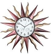 Amazon.com: HOBYLUBY Large Outdoor Clock Silent Non-Ticking, Sun ...