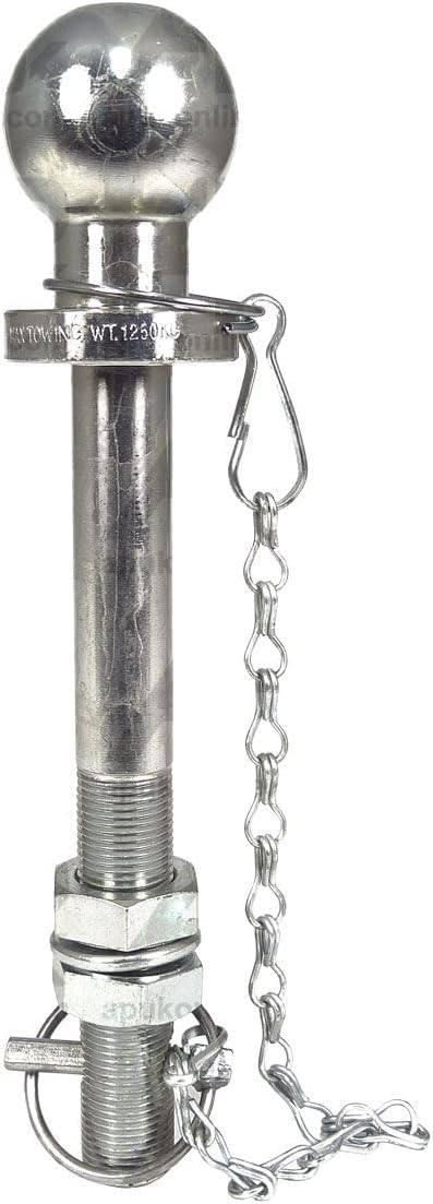 APUK 50mm Ball Trailer Tractor Tow Hitch Pin 22mm with Chain Max Load ...