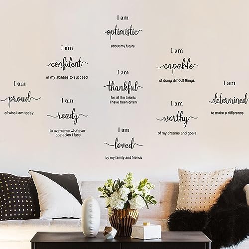 Amazon.com: Ctosree 9 Pcs Vinyl Wall Stickers Inspirational Saying Wall ...