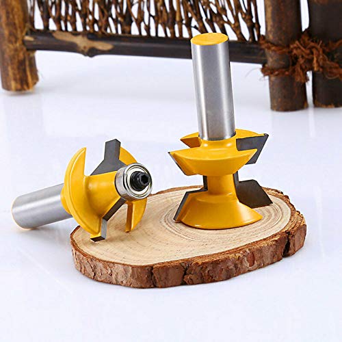 Generic 2 Bit Tongue and Groove Edge Banding Router Bit Set - 1/2 inch ...