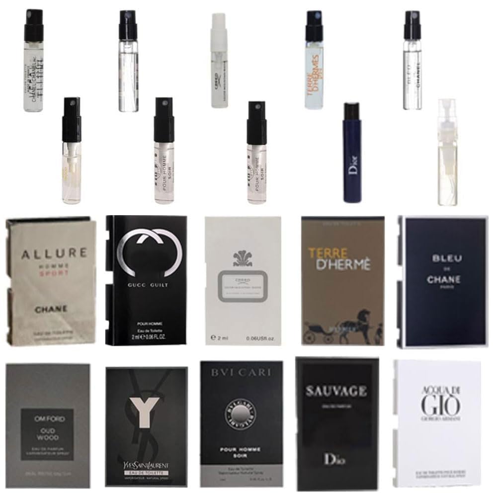 Amazon.com : Men's Cologne Sampler Set Discover 10 Popular Designer ...