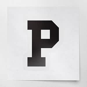 Amazon.com - Transparent Decal Stickers of Letter P Silhouette (Black ...
