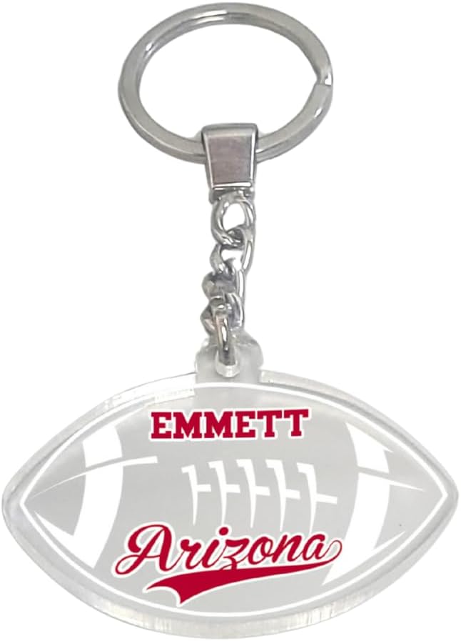 MIRROR MANIA American Football Keychain Keyring Chain Luggage Tag Car ...