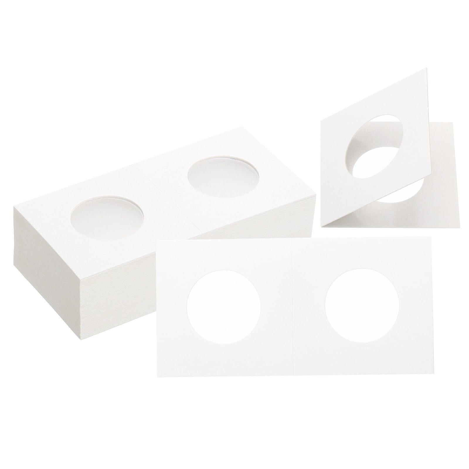 Amazon.com : PATIKIL 2 x 2 Coin Flips, 100 Pack 26.5mm Cardboard Coin ...