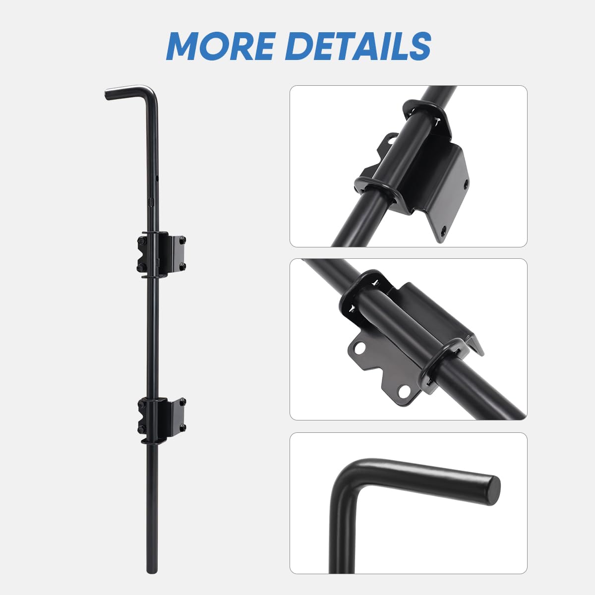 Drop Pin Gate Lock 18 Inch Cane Bolt Drop Rod - Steel Gate Lock With ...