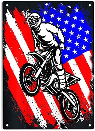 Amazon.com: ERMUHEY Dirt Bike Racing Motocross Racing American Flag ...