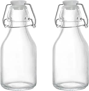 Amazon.com: LePvo 2 Pack 2 oz Swing Top Bottles - Glass Beer Bottle ...