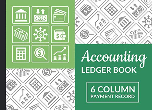 Accounting Ledger Book 6 Column Payment Record: General Business Ledger ...