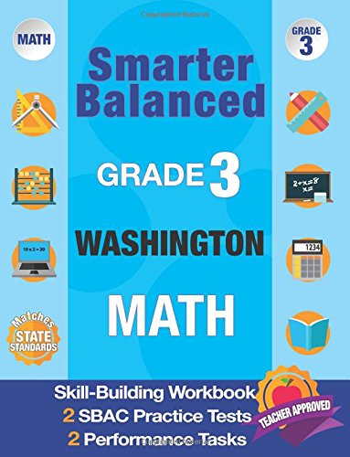 Smarter Balanced Grade 3 Washington: Workbook and 2 SBAC Math Practice ...