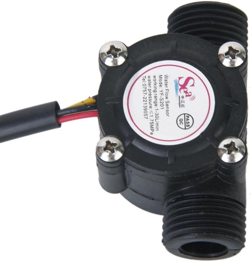 Amazon.com: Tiuimk Water Flow Sensor, Flow Rate Sensor Water Flow Meter, Pipe Flow Meter - Small ...