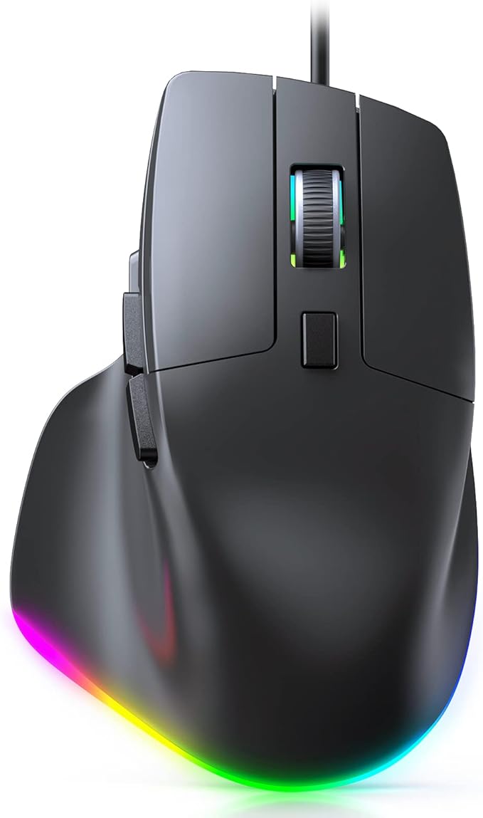 seenda Maus mit Kabel und Daumenauflage, Kabelgebundene Maus Beleuchtet ...