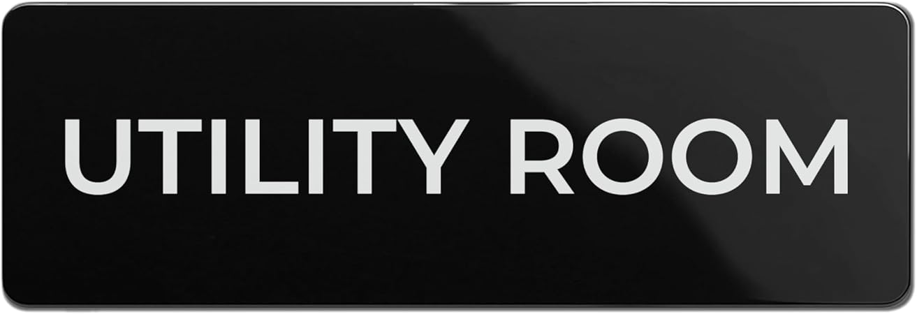 Amazon.com : Utility Room Sign, Durable ABS Plastic with Full Adhesive ...