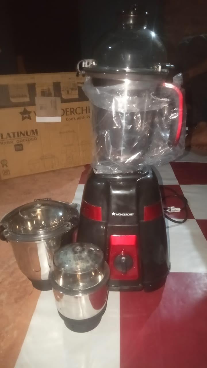 Buy Wonderchef Platinum 750W Mixer Grinder | 4 Stainless Steel Jars ...