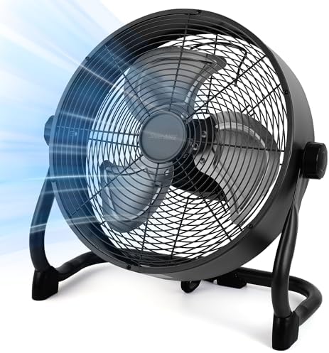 Amazon.com: Rovtop 12" High Velocity Floor Fan, Rechargeable Outdoor ...