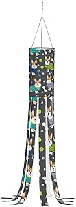 Amazon.com: Wearing Clothes Corgi Dogs Print Halloween Windsock Flag ...