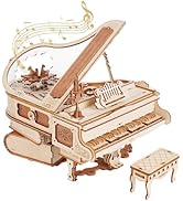 ROWOOD 3D Puzzle Stagecoach Music Box, Wooden Model Kits for Adult to ...