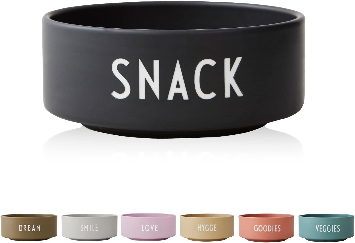 Amazon.com: Design Letters Porcelain Snack Bowl 10 Oz | Large Ceramic ...