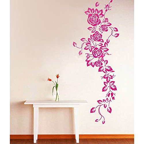 Decals Design 'Rose Vine Floral' Wall Sticker (PVC Vinyl, 70 cm x 50 cm ...
