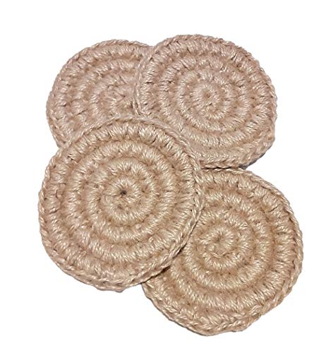 Amazon.com: Jute Coaster. Crochet Round Coaster. Home decor Dining. Set ...