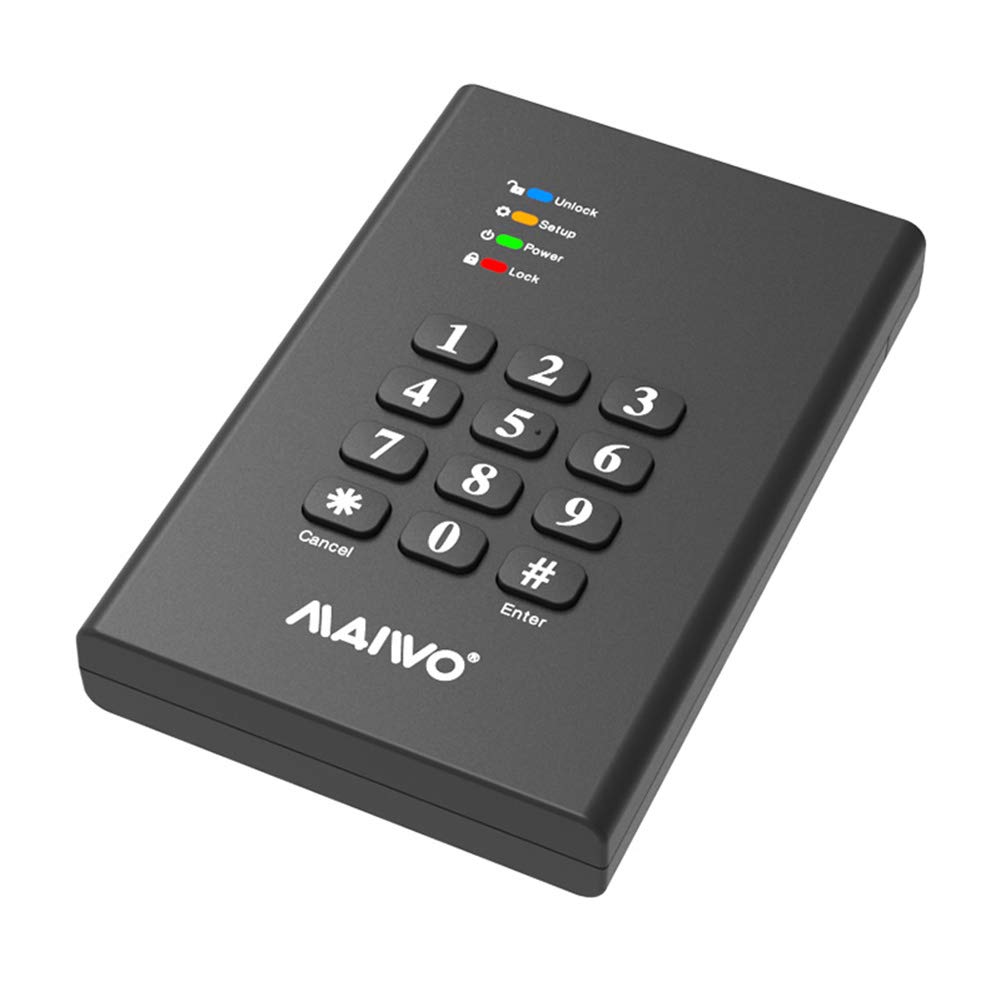 Buy MAIWO K2568KPA USB 3.0 Encrypted Hard Drive Enclosure, Portable ...