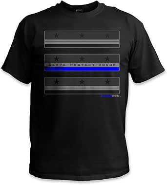 SafetyShirtz Stealth Thin Blue Line Safety Tee Reflective/Black Police ...