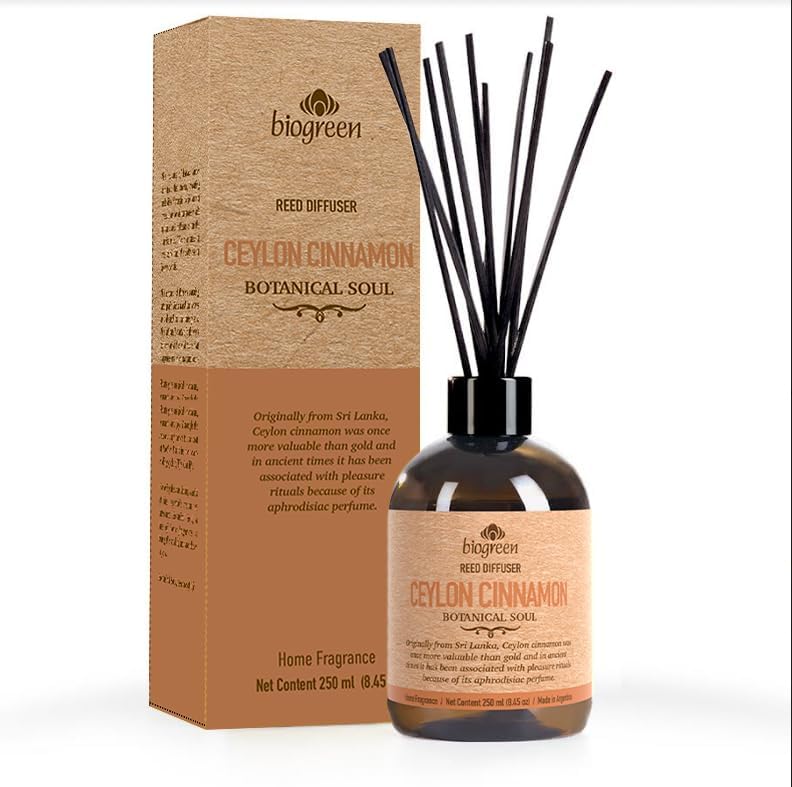Amazon.com: Biogreen | Reed Diffuser | Ceylon Cinnamon | Botanical Soul ...
