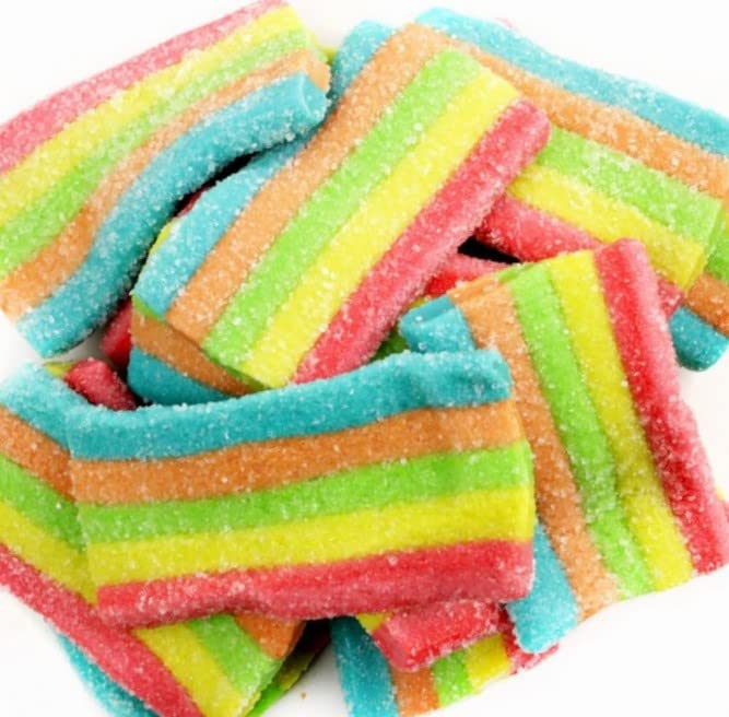Amazon.com : SweetGlob Sour Gummy Belts Candy (1 Pound, Sour Pastel ...