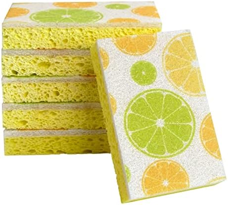 Amazon.com: Casabella Cellulose Scrub Sponges, Plum, Lime and Orange ...