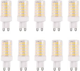 10-Pack G9 LED Bulb 10W Equivalent 150W Halogen, 86Pcs LED, 1000 LM ...