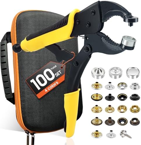 HAPDEN Heavy Duty Snap Fastener Tool kit, Punching Function, Snap ...