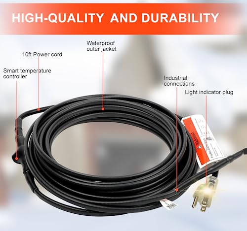 Snapklik.com : HEATIT 24ft Roof And Gutters Heating Cable
