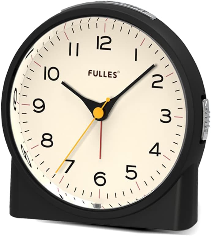 Amazon.com: PAWPAWLIU Silent Analog Alarm Clock Non Ticking, Heavy ...