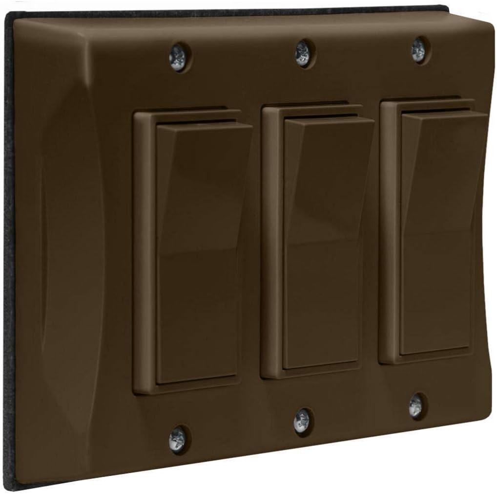 Hubbell-Bell 5129-2 3-Gang Weatherproof Cover, Vertical Decorator Style ...