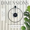 Amazon.com: OAKOA Modern 12 Inch Silent Wall Clock - Black Metal Clock ...