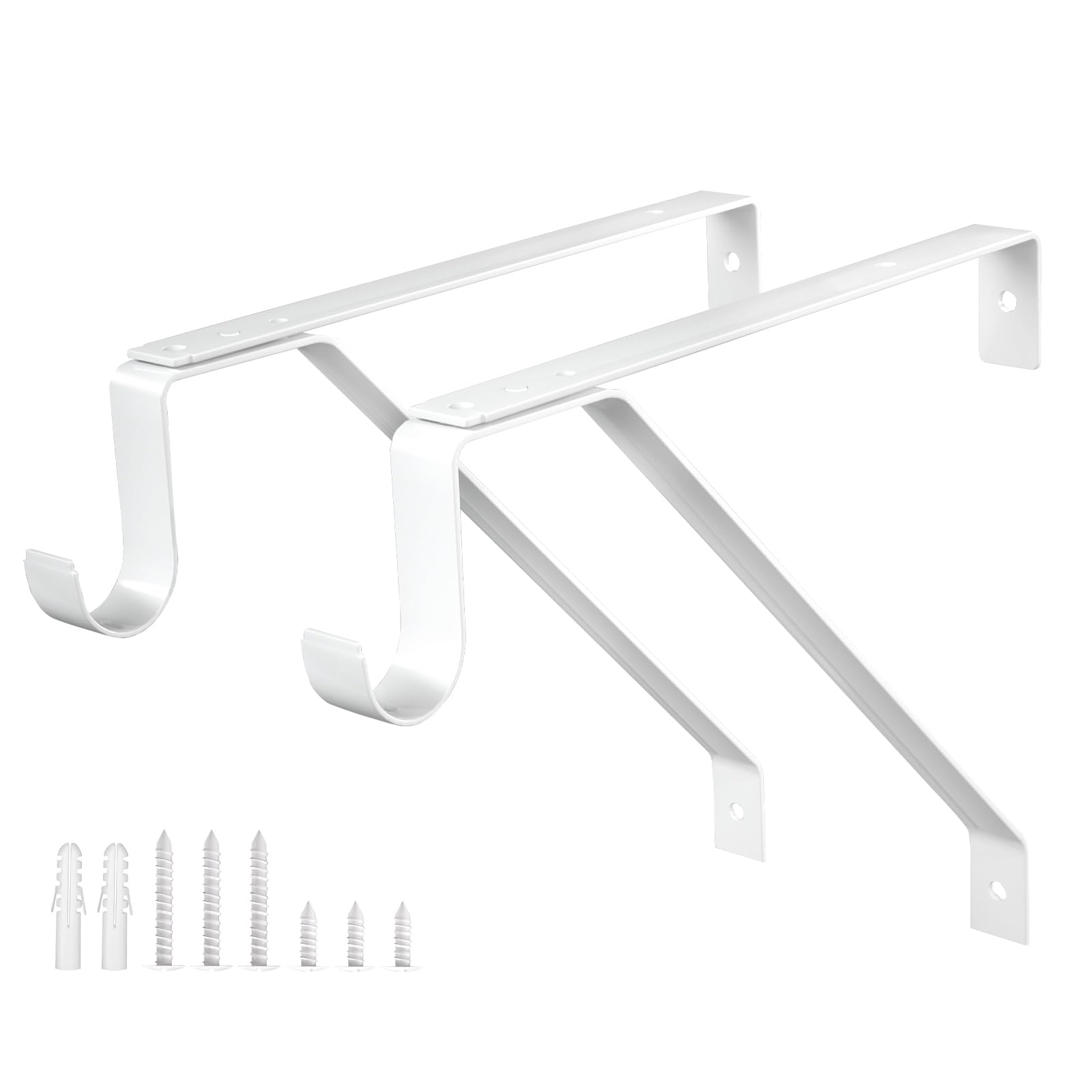 Snapklik.com : KOVOSCH 2 Pack Heavy Duty Adjustable Closet Rod Brackets ...