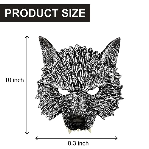 Snapklik.com : Wolf Mask Halloween Werewolf Mask 3D Scary Werewolf Mask ...