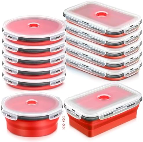 Amazon.com: 8 Pcs Small Silicone Collapsible Food Storage Containers ...