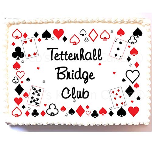Personalised Playing Cards Cake Topper - A4 - Edible Icing or Wafer ...