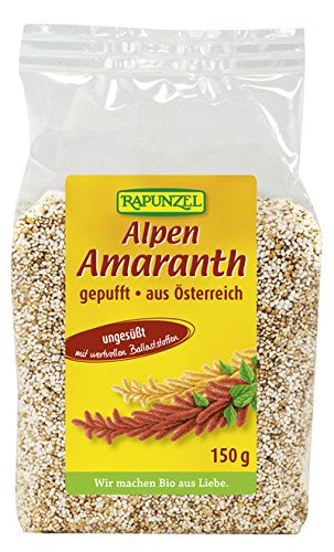 Alpen Amaranth, gepufft - 4er Pack (4 x 150g) - Bio : Amazon.de ...