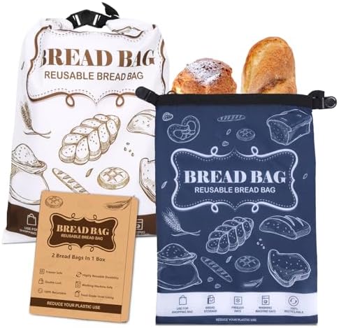 Amazon.com: Ciciany Bread Bags, 2 Packs Bread Bags to Keep Fresh ...