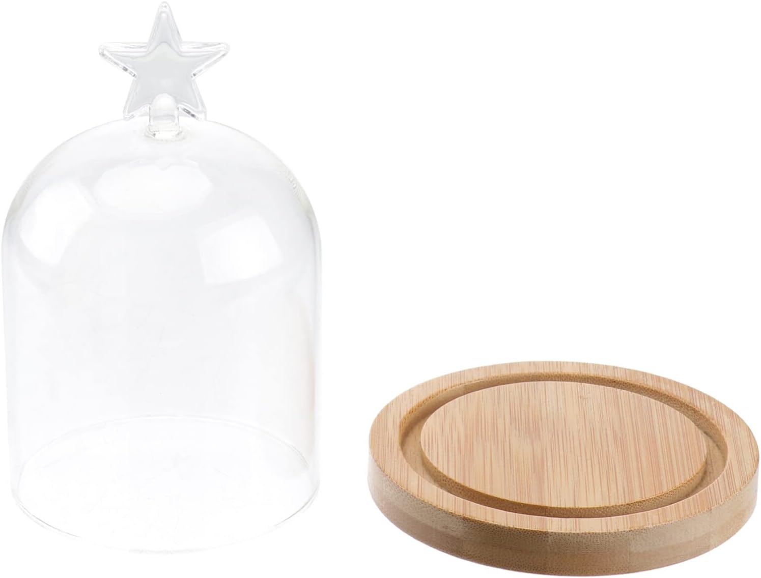 Amazon.com: HOMSFOU Cloche Bell Jar Glass Ball Shape Display Dome with ...