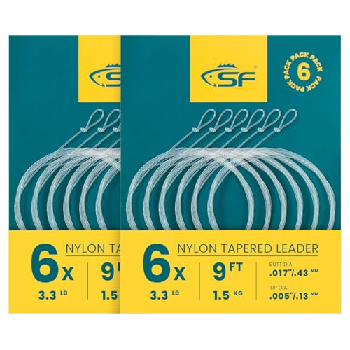 Snapklik.com : 12 PCS Pre Tied Loop Fly Tapered Leader Nylon Fly ...