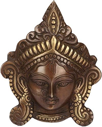 Buy Artvarko Brass Metal Goddess Durga Face Wall Showpiece Hanging ...