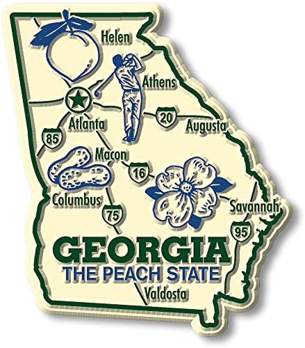 Amazon.com: Georgia Jumbo State Magnet by Classic Magnets, 3.2" x 3.7 ...