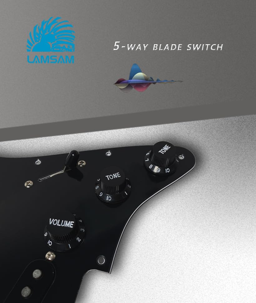Snapklik.com : LAMSAM Prewired Pickguard Loaded Modern Tone Triple ...