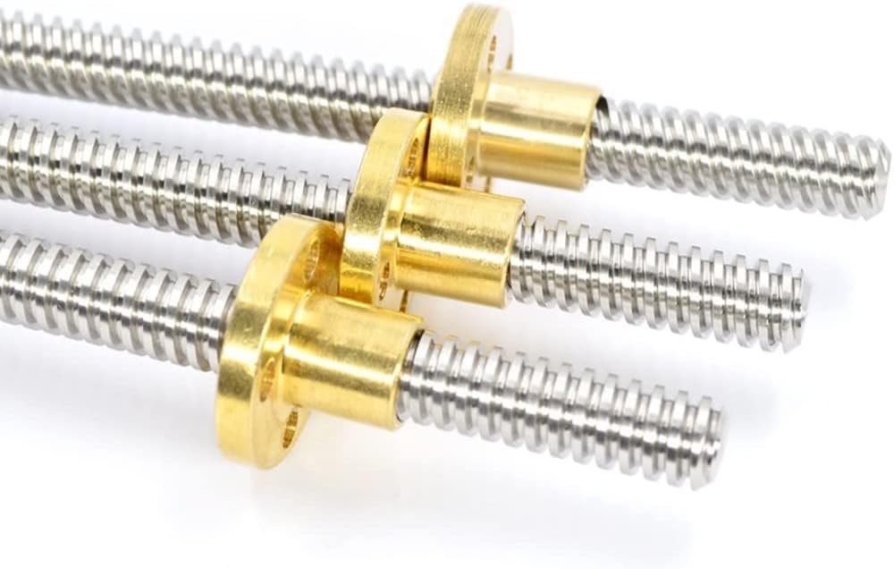 Amazon.com: MOZTO 1pcs T16 Lead Screw Trapezoidal Screw with Brass Nut ...