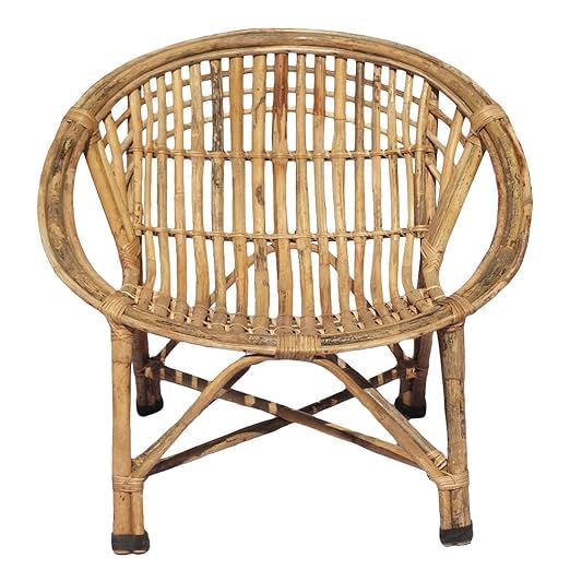 CRAFTCANE Luxurious Outdoor Relaxation: Cane Lawn Chair with Plush ...